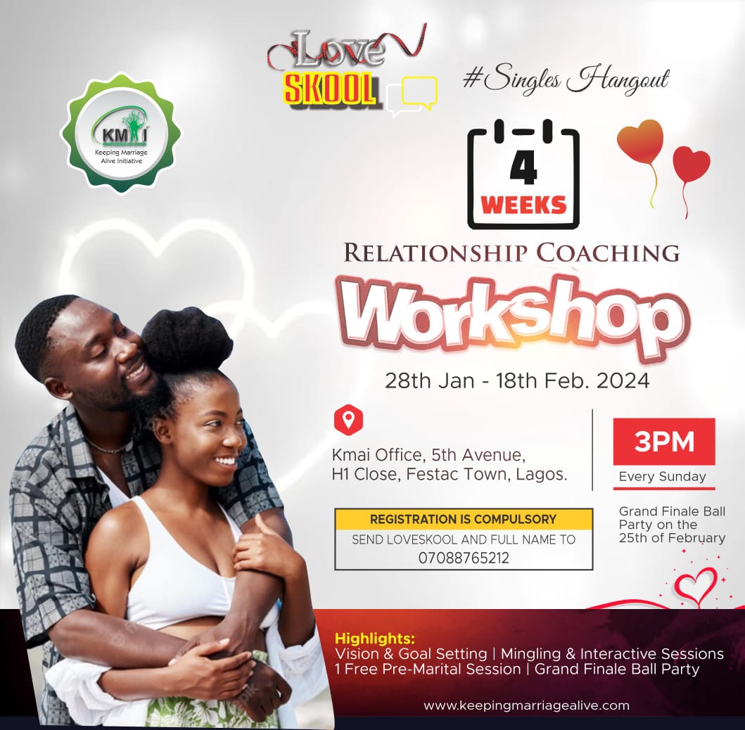4 weeks Relationship Coaching Workshop. - Keeping Marriage Alive Initiative